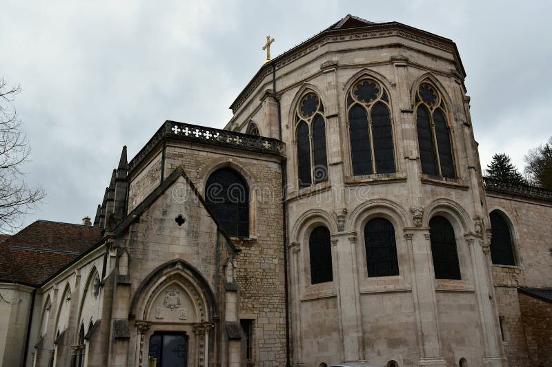 The Apse of Saint-Jean Cathedral in Besançon Stock Image - Image of ...