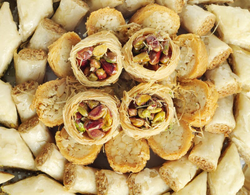 Arabic sweet pastries stock image. Image of flaky, dough - 9183091