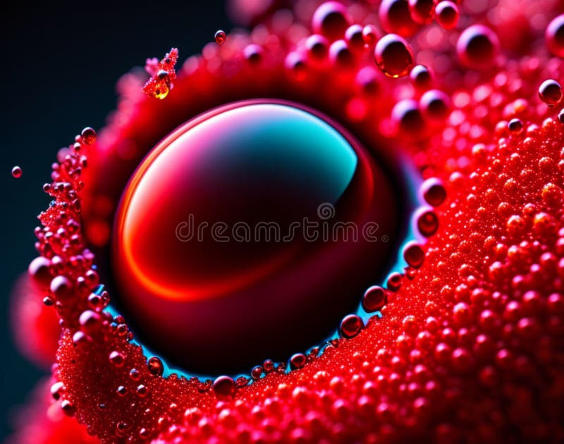 Close View of an Atom of Blood Stock Illustration - Illustration of ...