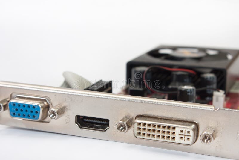 Close View of the Back of the Graphic Card Stock Image - Image of ...