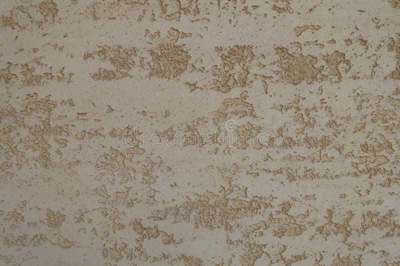 Close View of Beige Semi-smooth Wall with Stucco Lace Finish Stock ...