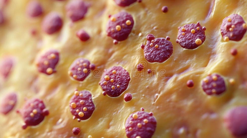 Close View of Biological Cells Under Microscope Plus Cell Structure ...