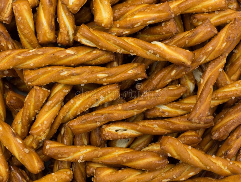 Close View of Braided Short Pretzel Sticks Stock Photo - Image of snack ...