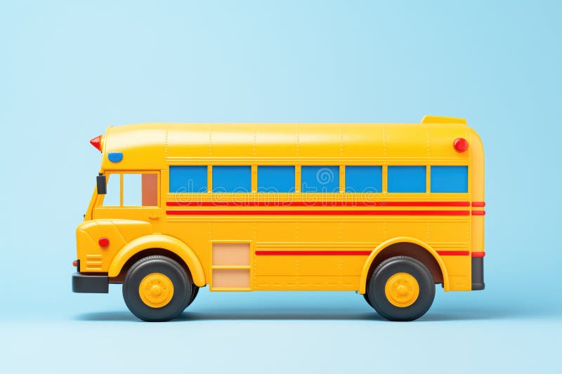 Close View of a Bright Yellow School Bus Model Stock Image - Image of ...