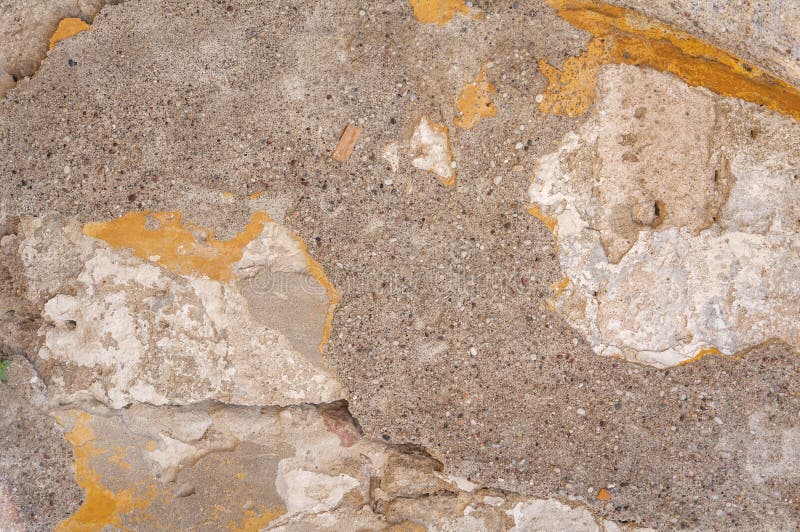 Close View of Building Wall Cracked and Broken Architecture Concrete ...