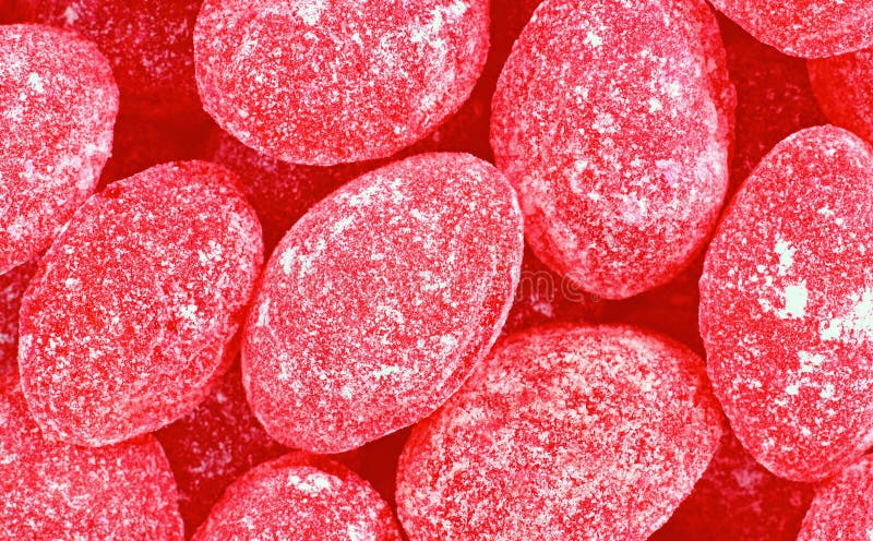 Close View Cherry Flavor Hard Candies Stock Image - Image of view ...