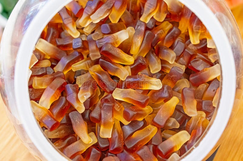Close View of Cola Bottle Gummi Sweets Stock Photo - Image of haribo ...