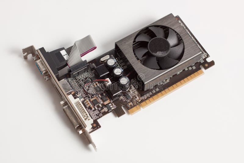Close View Computer Video Graphic Card Adapter Stock Photo - Image of ...