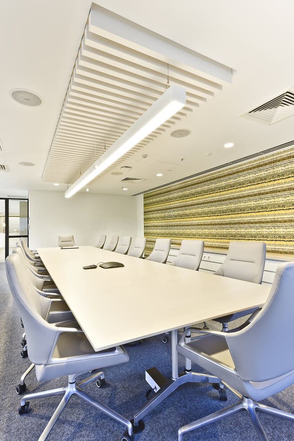 Close View of a Conference Room with a Table Stock Image - Image of ...