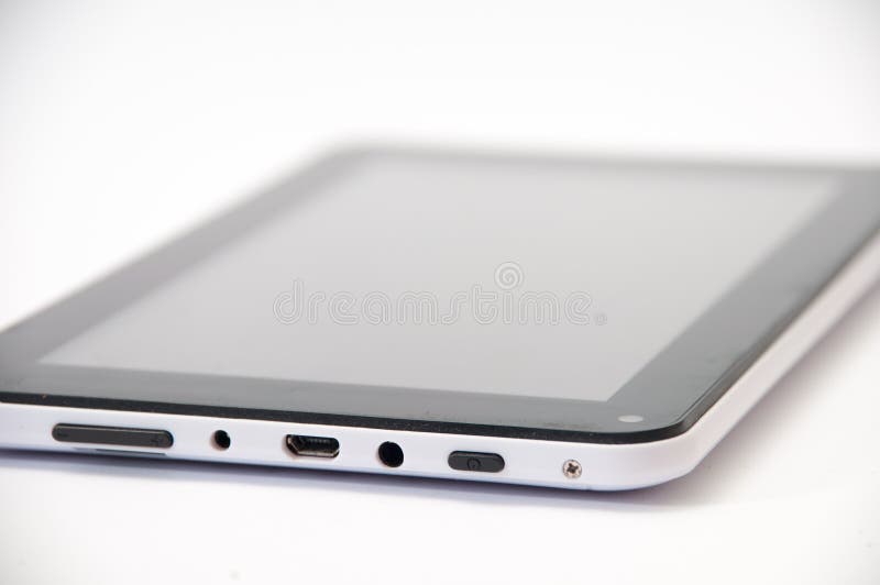 Close View at the Connectors on the the Tablet Stock Image - Image of ...