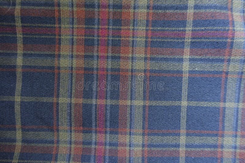 Close View of Dark Multi-colored Plaid Fabric Stock Image - Image of ...