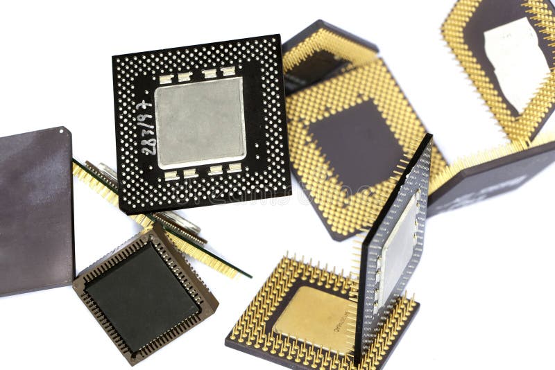 Computer microprocessors stock image. Image of closeup - 17304283