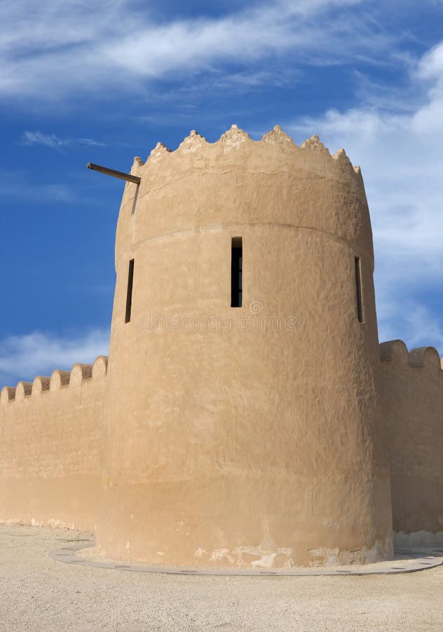Riffa Fort from the Hillock of Hunanaiya Valley Stock Image - Image of ...