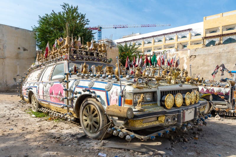 Florid Parade Car in the Old Msheireb District, Doha, Qatar Editorial ...