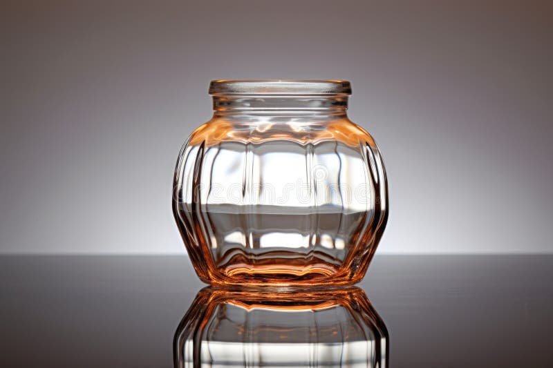 Close View of Glass Cupping Jar Side on a Reflective Surface Stock ...