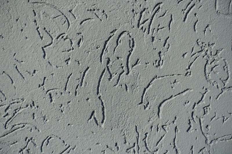 Close View of Gray Wall with Stucco Worm Swirl Finish Stock Photo ...