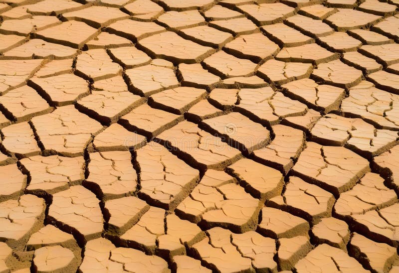 A Close View of the Hard Dry Dirt Surface Stock Illustration ...