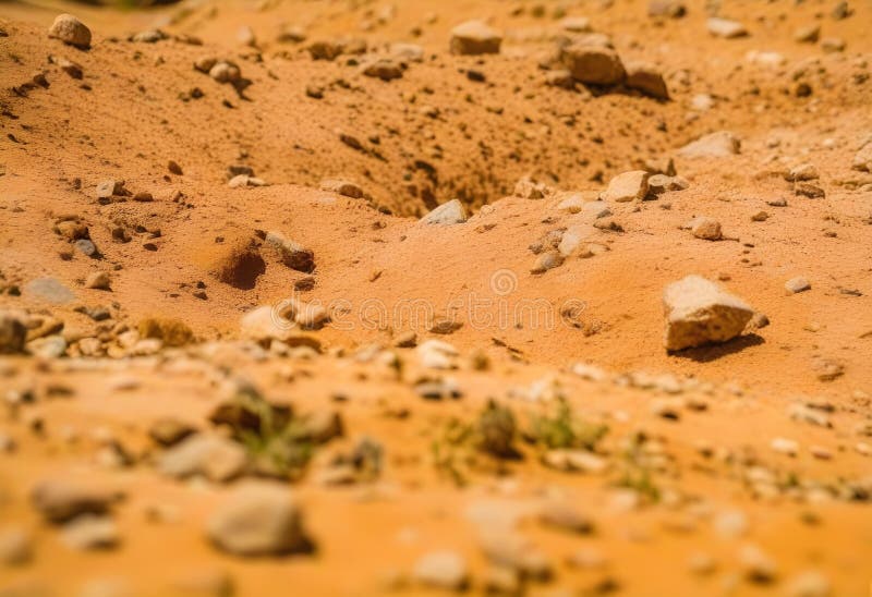 A Close View of the Hard Dry Dirt Surface Stock Illustration ...