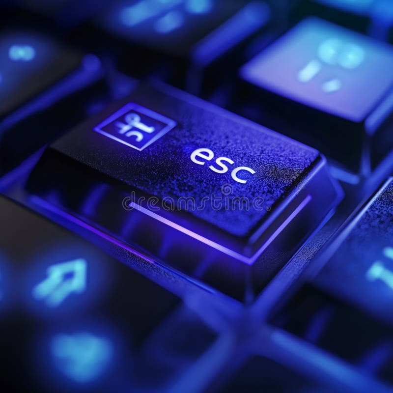 Escape Key Close-up on Keyboard Stock Photo - Image of tech, cyber ...