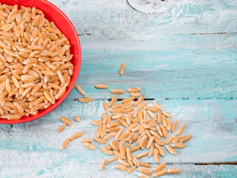 A Close View of Kamut Khorasan Wheat. Stock Photo - Image of berry ...