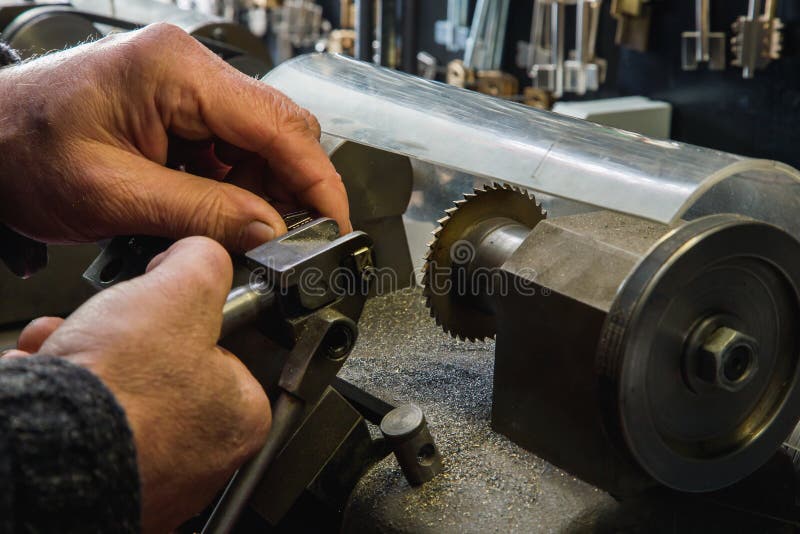 Locksmith Hands Using Pick Tools To Open Locked Door Stock Image ...