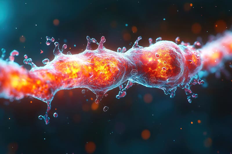 Exploration Pink Sperm Reproduction Cell Natural Environment Under ...