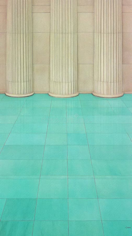 A Close View of a Marble Column in an Office Setting Highlights Its ...