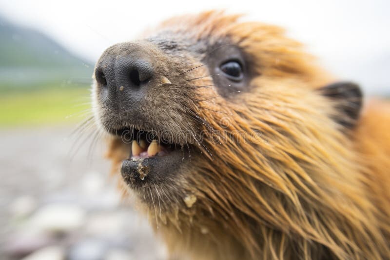 Close View of Marmot Teeth while Calling Stock Image - Image of ...
