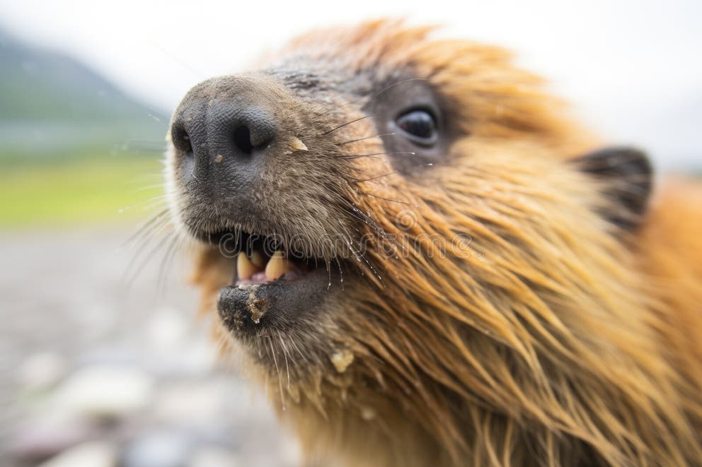 Close View of Marmot Teeth while Calling Stock Image - Image of ...