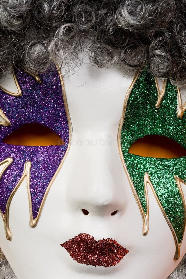 Close View of a Mask stock image. Image of blue, lipstick - 11410587