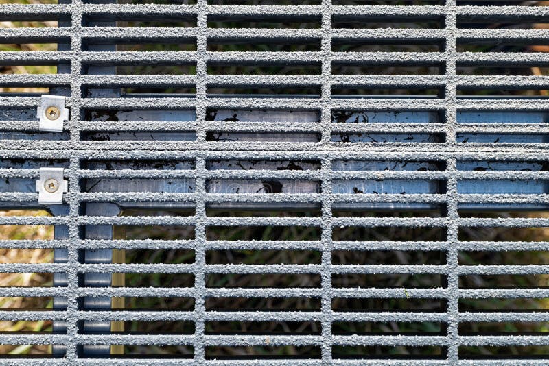 Close View of the Metal Surface of a Marina Dock Grate Stock Photo ...