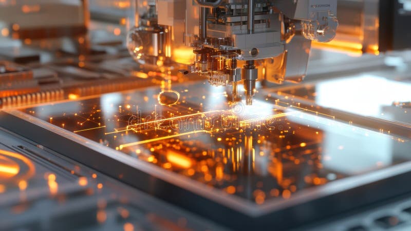 A Close View of a Microfactorys Floor Layout Highlighting the Open ...