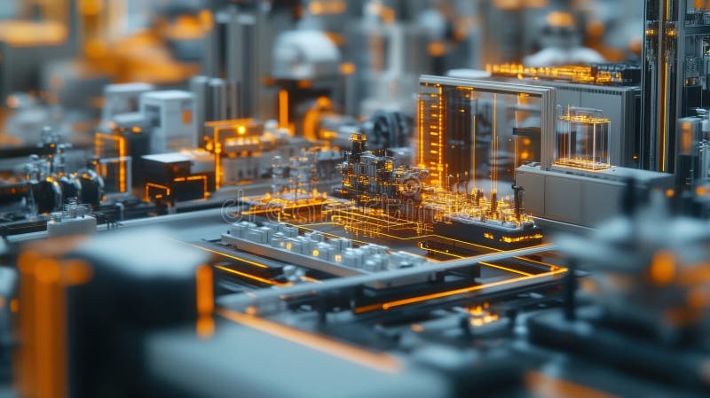 A Close View of a Microfactorys Floor Layout Highlighting the Open ...