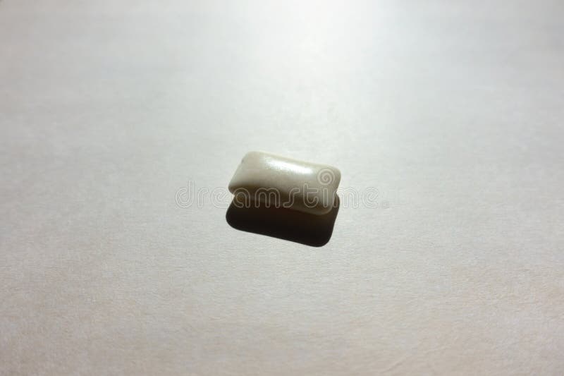 Close View of One White Piece of Chewing Gum Stock Photo - Image of ...
