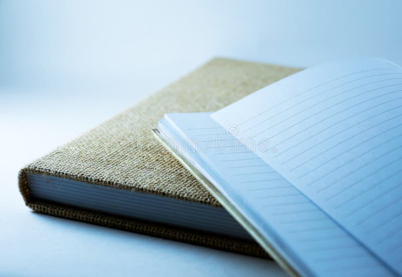A Close View of an Open Diary or Notepad with Rings Isolated on a White ...