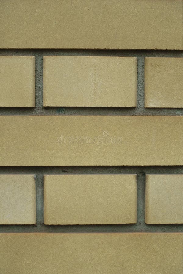 Close View of Pale Yellow Brick Wall with English Bond Stock Image ...