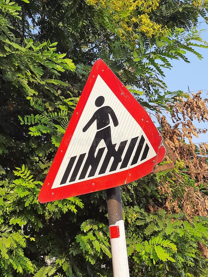 Close View of a Pedestrian Symbol or Sign Board Stock Image - Image of ...