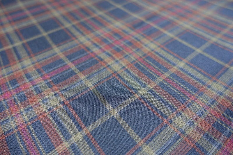 Macro of Plaid Textile in Subdued Colors Stock Image - Image of cloth ...