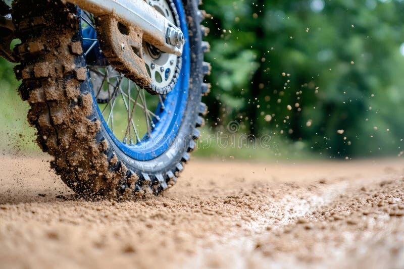 Close View Sand with a Motocross Wheel Stock Illustration ...