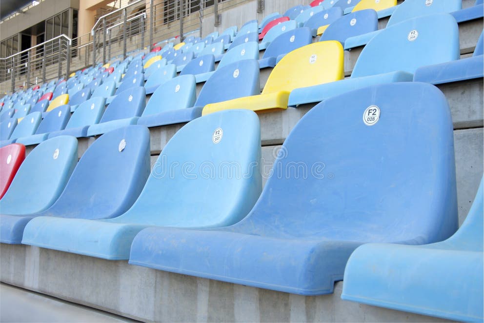 Close View of Seats in Main Grandstand of BIC Stock Photo - Image of ...