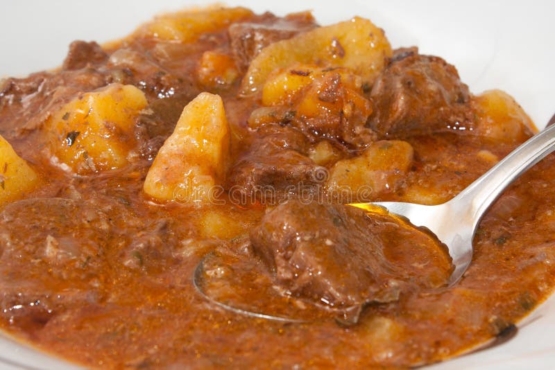 Close View of Served Goose Stew in the Plate Stock Photo - Image of ...