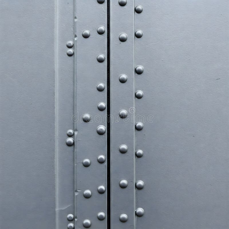 A Close View Shows a Seam Where Three Light Gray Metal Panels are ...