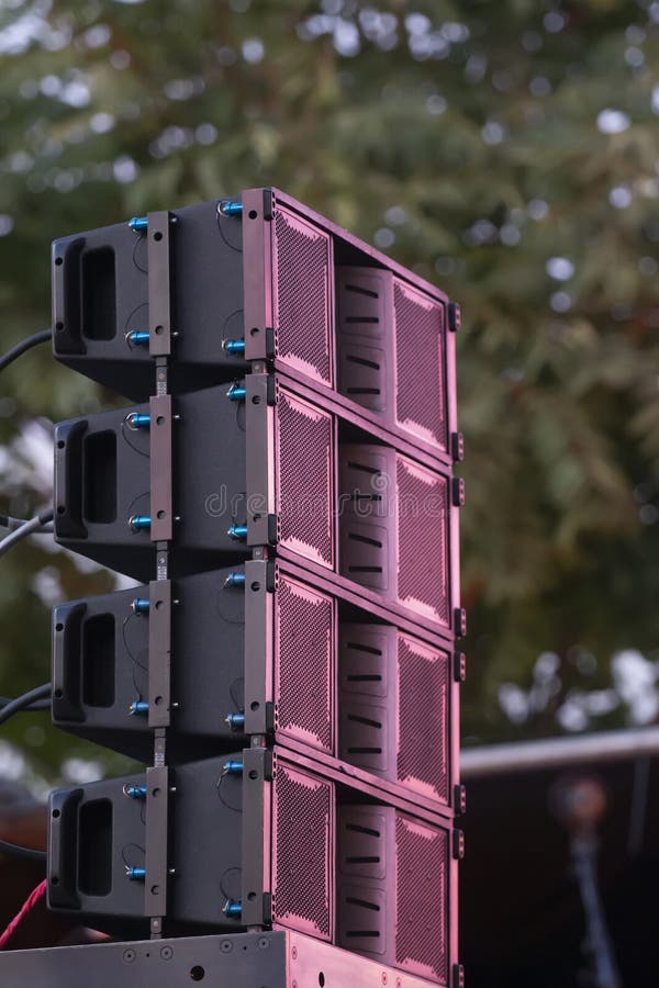 Stack of audio speakers stock image. Image of decibels - 21879727