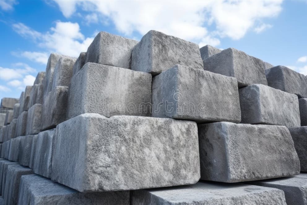 Close View of Stone Blocks on Pyramid Stock Illustration - Illustration ...