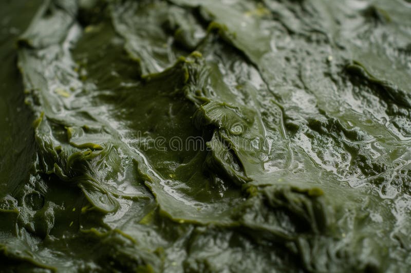 Close View of Thick Algae Paste Ready for Processing Stock Image ...