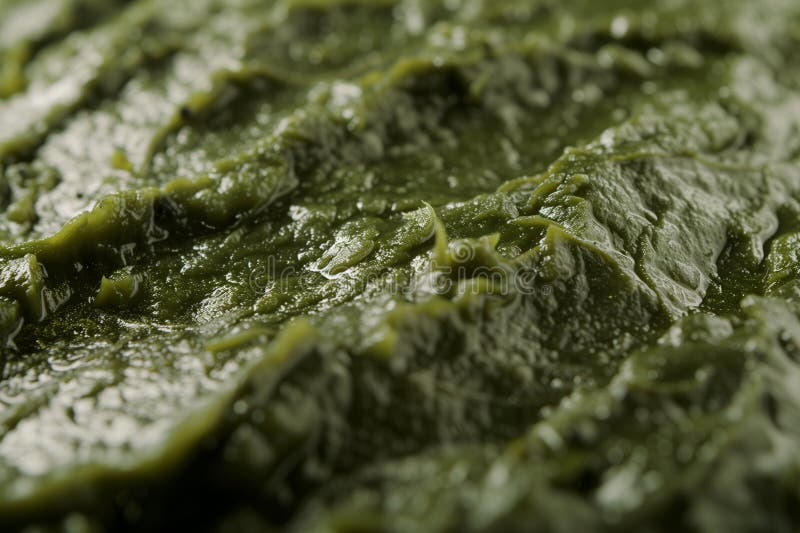 Close View of Thick Algae Paste Ready for Processing Stock Photo ...