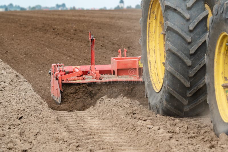 Tractor Harvester Working on the Field Stock Image - Image of equipment ...
