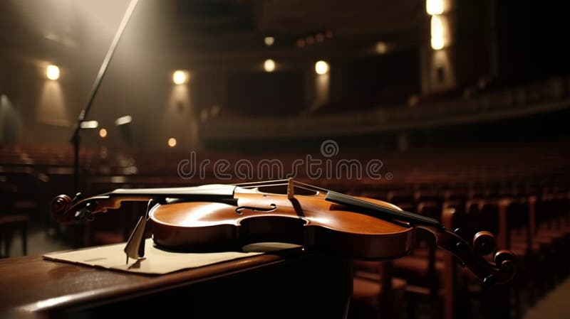 Close View of a Violin Strings and Bridge Stock Illustration ...