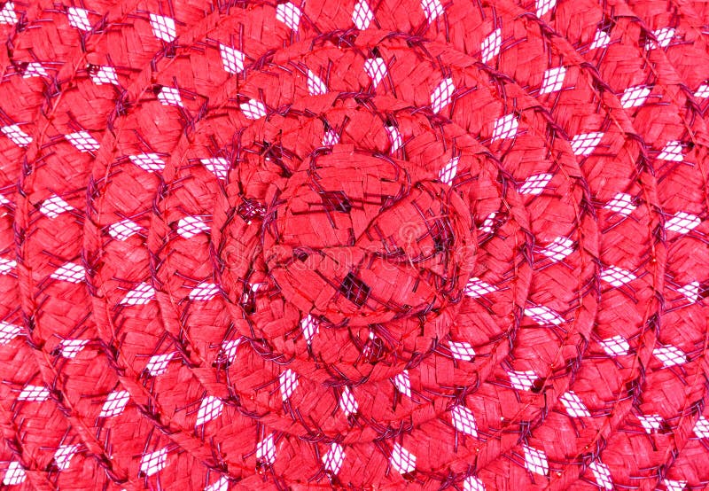 Close View of Woven Red Straw Stock Photo - Image of thread, woven ...