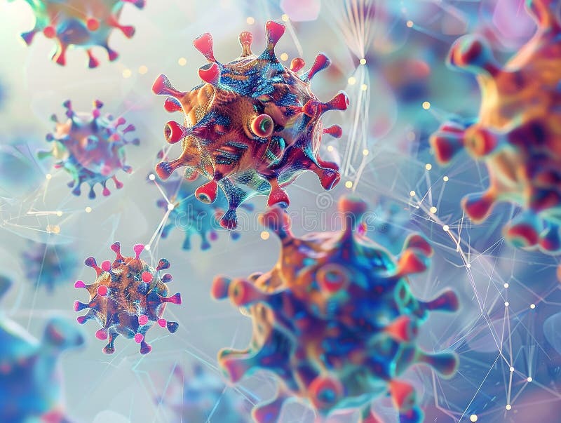 Cluster of Bubble Virus Spheres Stock Illustration - Illustration of ...